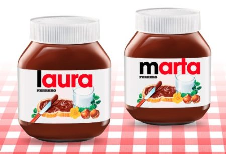 Ferrero personalizza Nutella e mette il nome sull'etichetta
