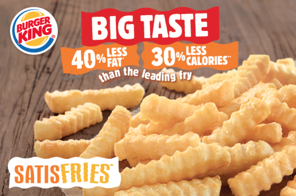 Satisfries: arrivano in Italia le patatine "light" di Burger King