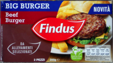 Big Burger Findus: stesse dimensioni, più calorie e meno carne