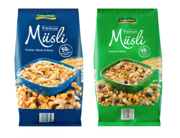 Lidl richiama Premium Müsli Crownfield per etichettatura italiana assente