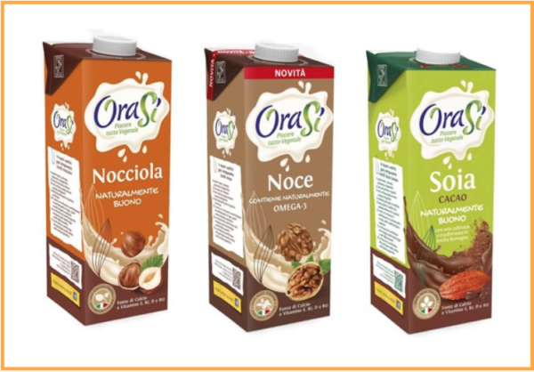 Bevande vegetali OraSì noce, nocciola e soia-cacao richiamate per latte