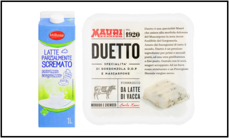 Lidl richiama latte Milbona. Richiamato gorgonzola e mascarpone Mauri