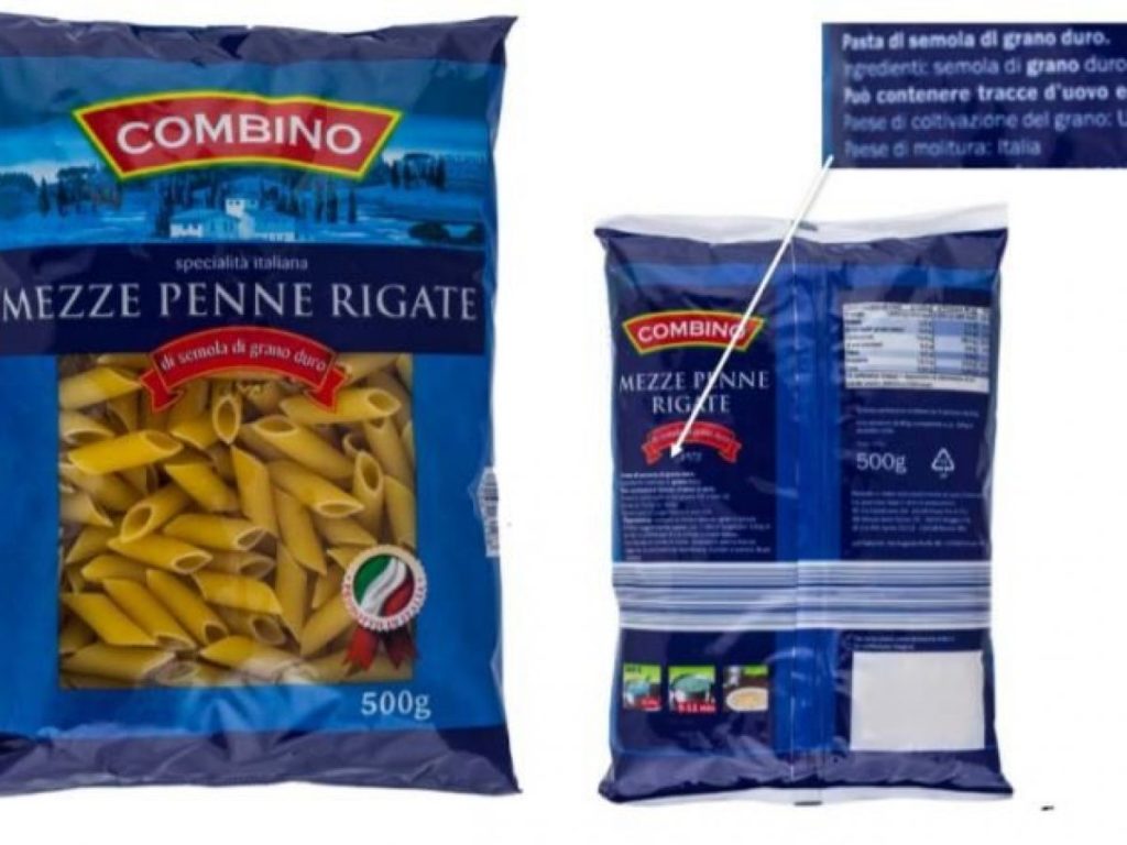 Pasta Lidl: multa da 1 milione, l'etichetta enfatizza l'origine italiana