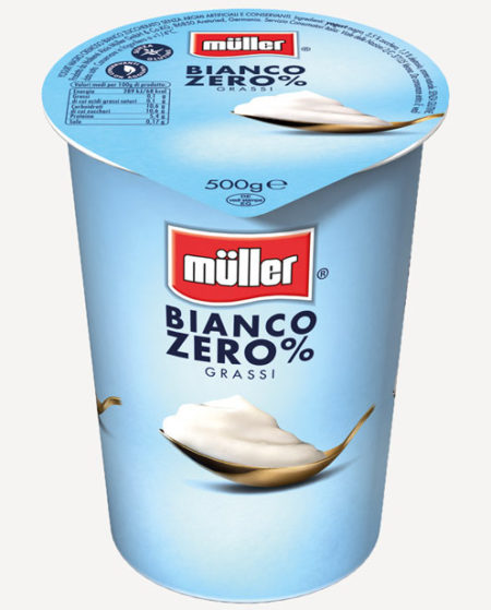 Yogurt Müller: zero grassi ma c'è lo zucchero. Scritte piccolissime