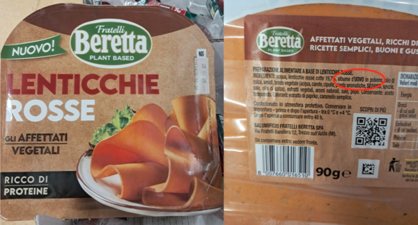 Beretta, il caso dell'affettato ‘plant based’ con uovo